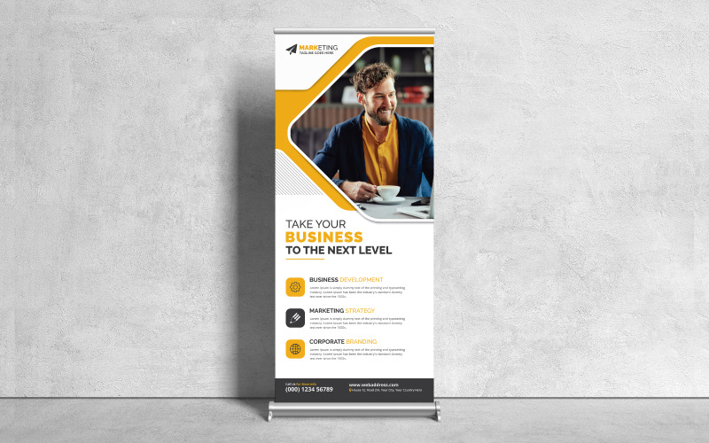 Profesyonel Yaratıcı Kurumsal Roll Up Banner, Reklam Ajansı için X ...