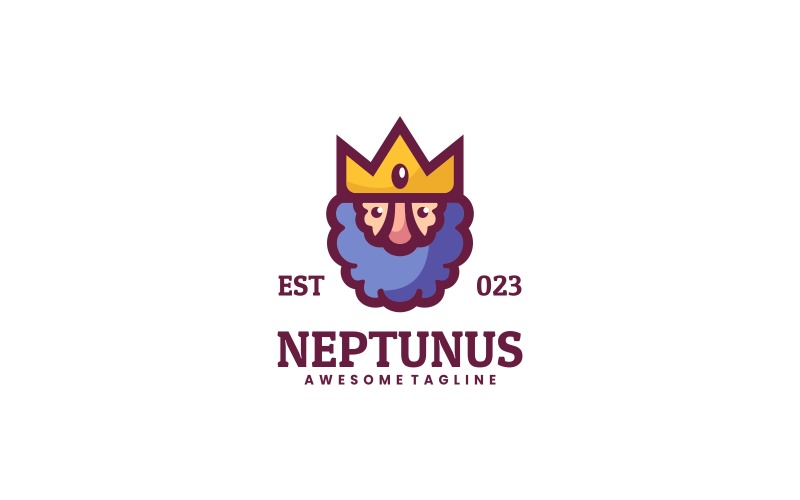 Logo Mascote Simples Netuno #305776 - TemplateMonster