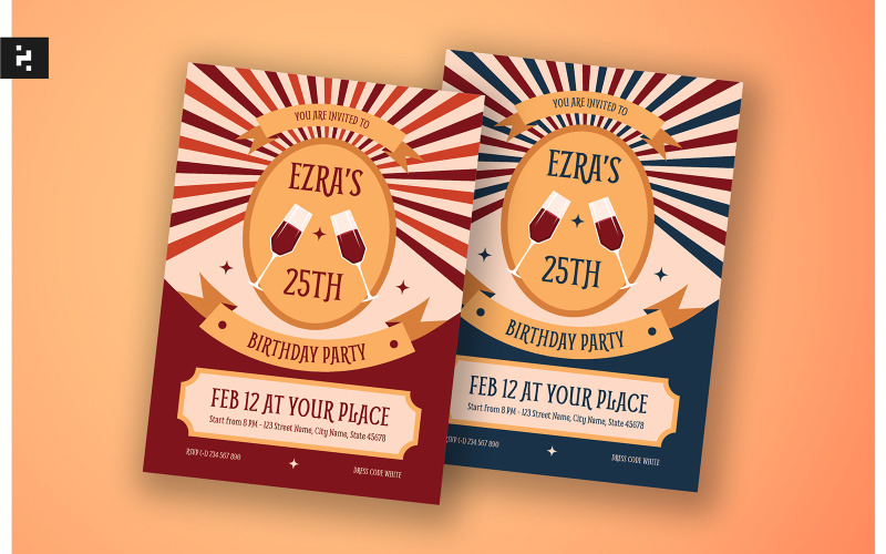 Birthday Invitation - Classic Victorian Style