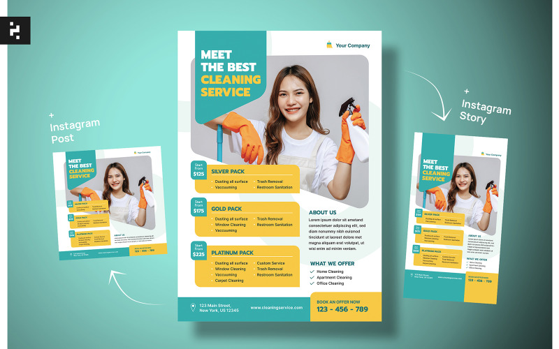 Dépliant de l'entreprise de services de nettoyage