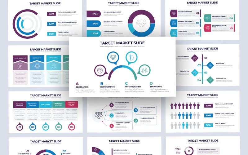 Zielgruppen-Infografik-PowerPoint-Vorlage - TemplateMonster