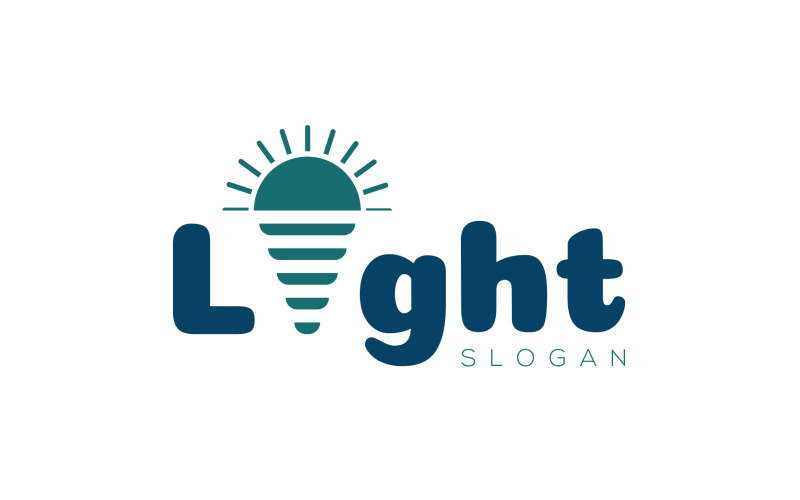 Luz | Design de logotipo de luz premium | Modelo de logotipo de vetor ...