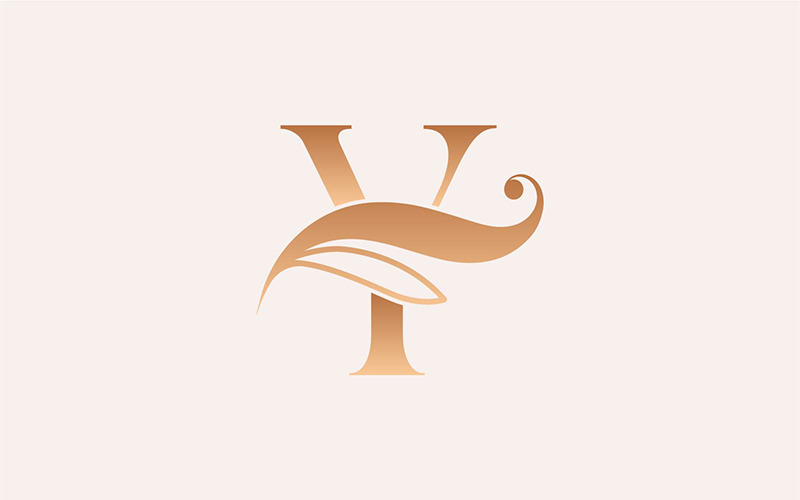 Naturalny masaż uroda Logo szablon list Y - TemplateMonster