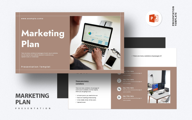 Layout di presentazione del piano di marketing