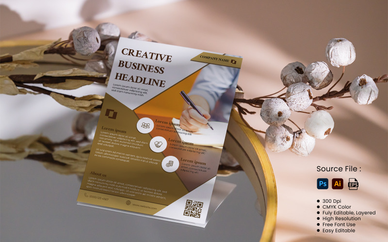 Business Graphic Flyer Template #306780 - TemplateMonster