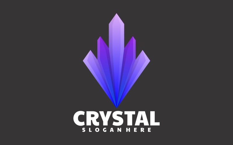 Crystal Simple Mascot Logo #307196 - TemplateMonster