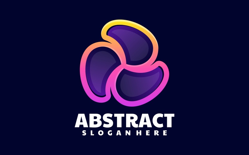 Diseño de logotipo de arte de línea abstracta