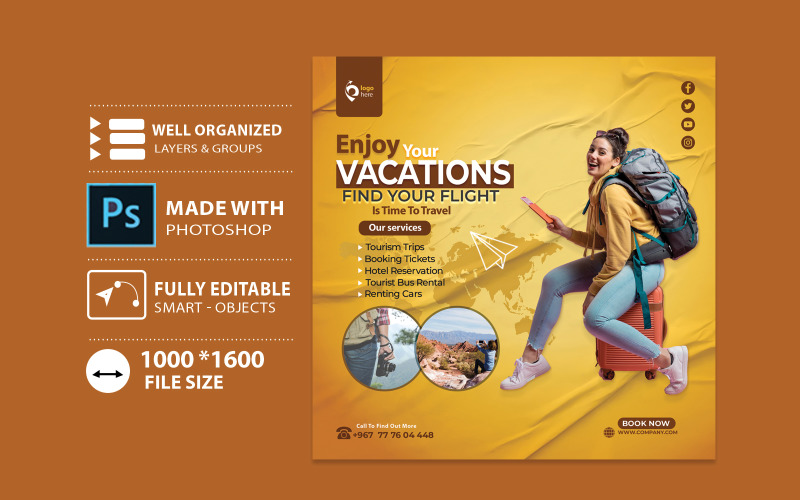 Un autre exemple de flyer d'agence de voyage