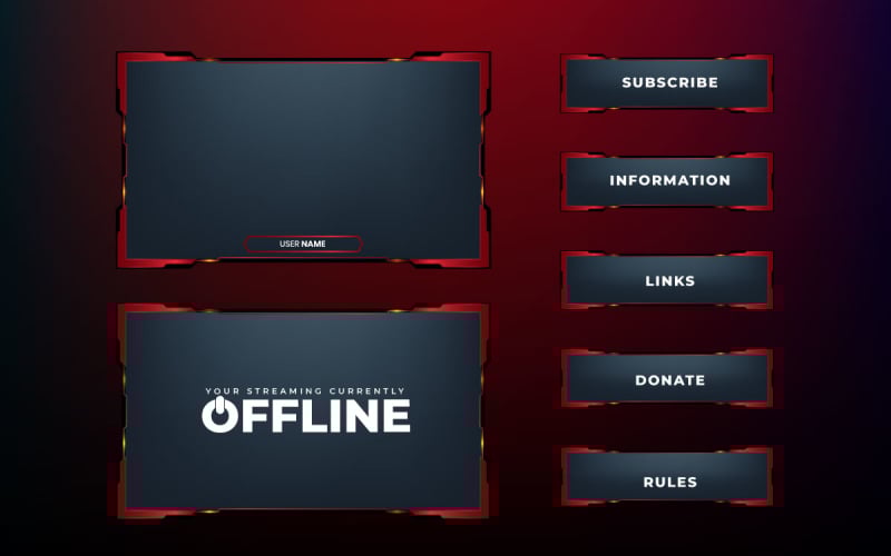 Gaming overlay vector element design - TemplateMonster