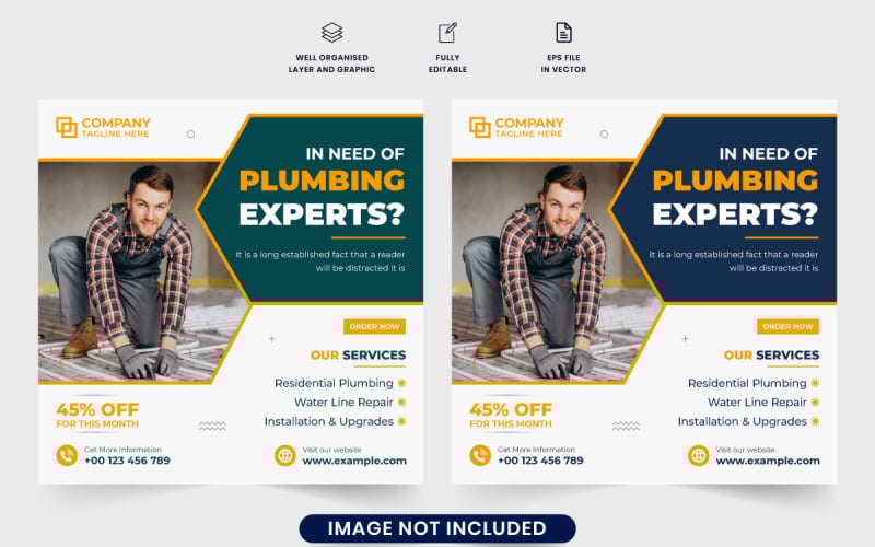 Home maintenance expert service poster - TemplateMonster