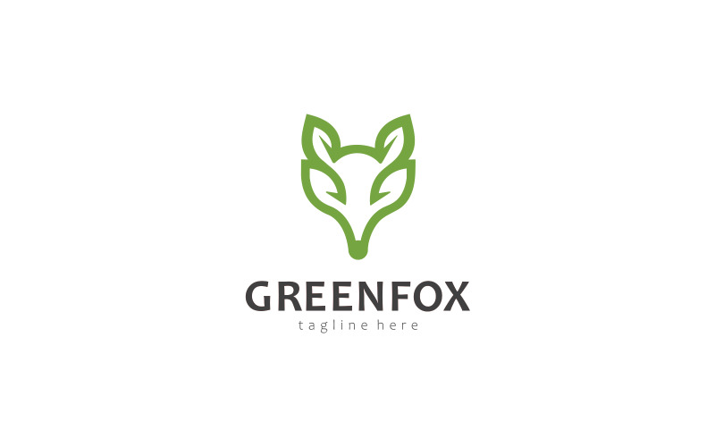 Green Fox Logo Template-Logo For Nature - TemplateMonster