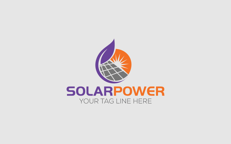 Modelo de logotipo de energia solar #307143 - TemplateMonster