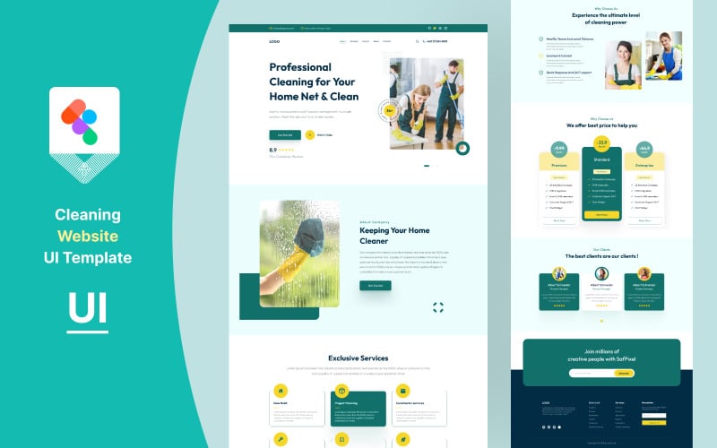 Cleaning Website UI Template #307345 - TemplateMonster