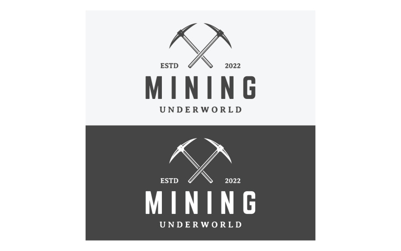 Mining tool logo vector element business 7 - TemplateMonster