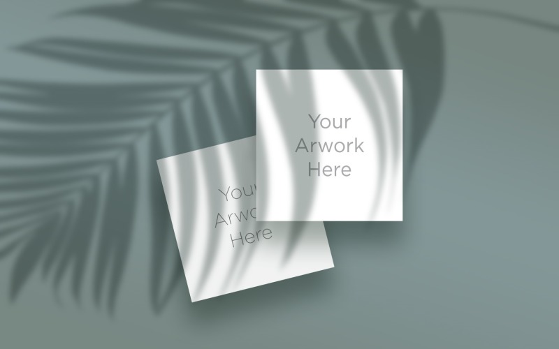 2 Square Paper With Shadow Mockup #307570 - TemplateMonster
