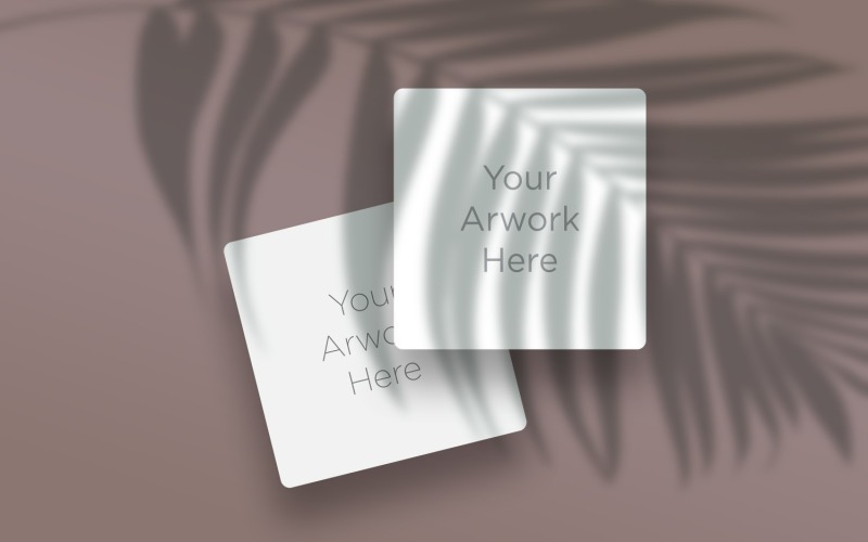 Two Rounded Corner Square Paper's Mockup - TemplateMonster