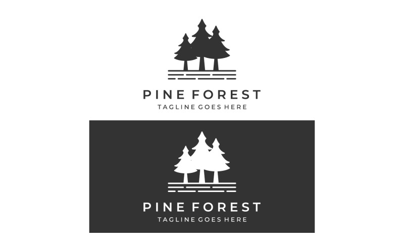 Pine forrest tree logo vector 24 #307708 - TemplateMonster