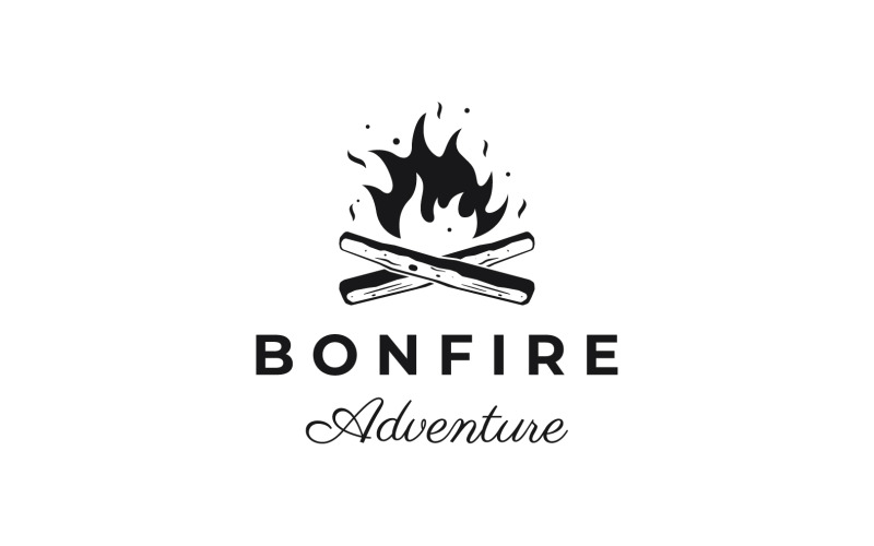Campfire bonfire logo fire logo 3 #307900 - TemplateMonster