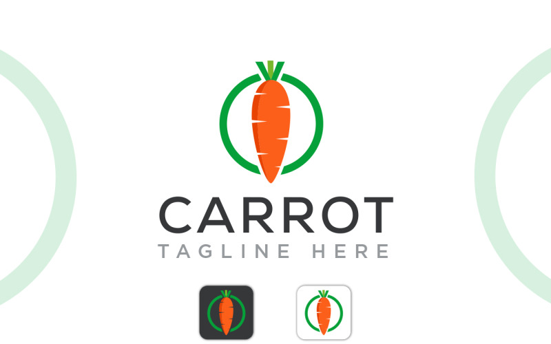 Modèles d'icônes de logo de carotte - TemplateMonster