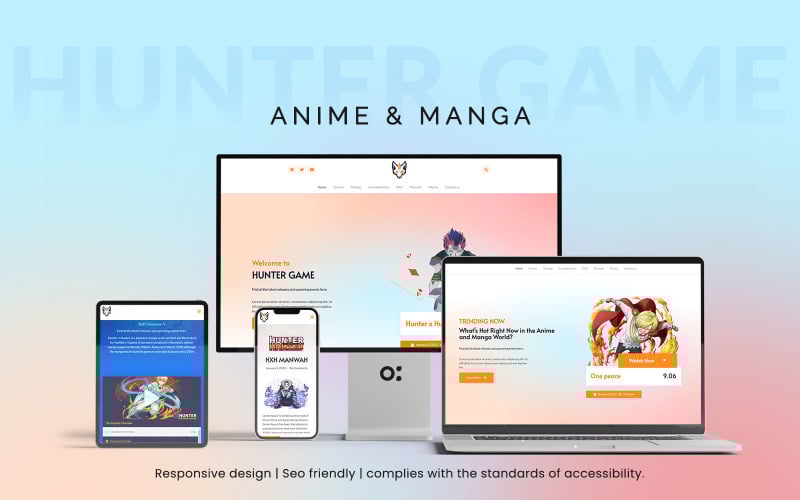 Site de anime e mangá com WordPress Elementor Kit