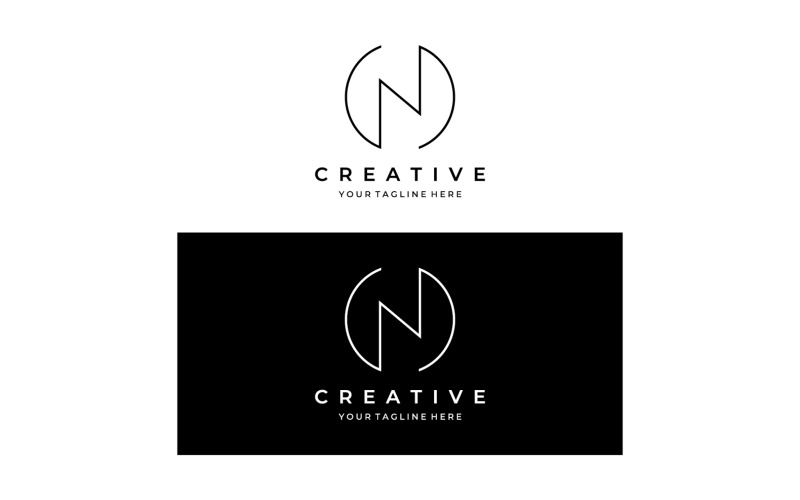 N initial letter logo design vector 13 - TemplateMonster