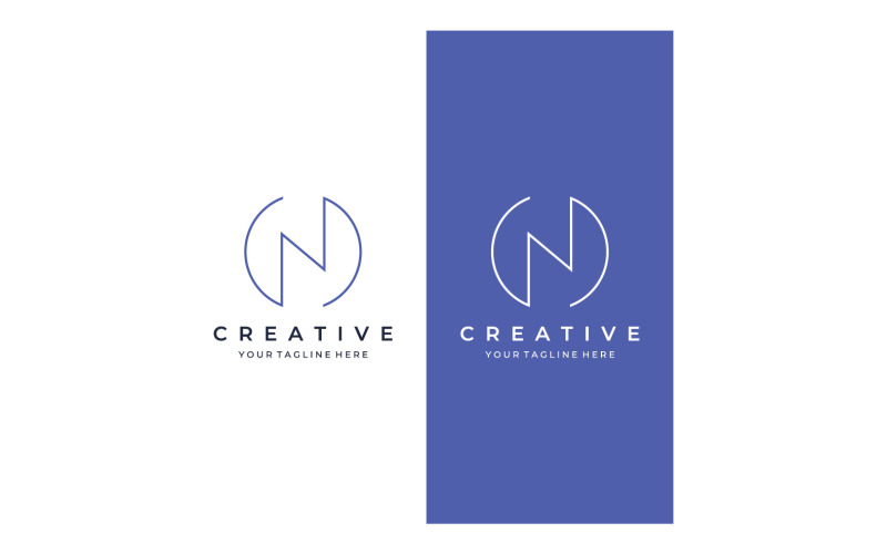 N initial letter logo design vector 9 - TemplateMonster