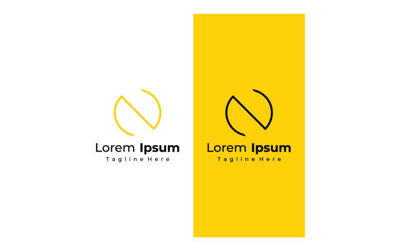 Vector de diseño de logotipo de letra inicial N 10