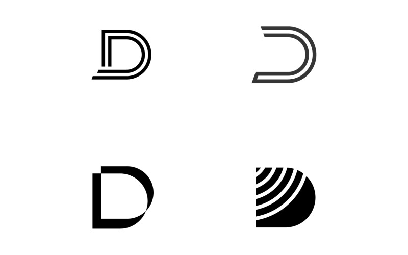 D letter initial business name logo name 19 - TemplateMonster