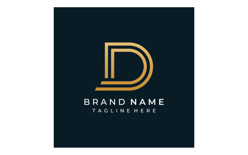 D letter initial business name logo name 1 - TemplateMonster