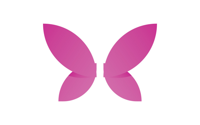 Güzellik Kelebek Logo vektör şablonu V6 - TemplateMonster