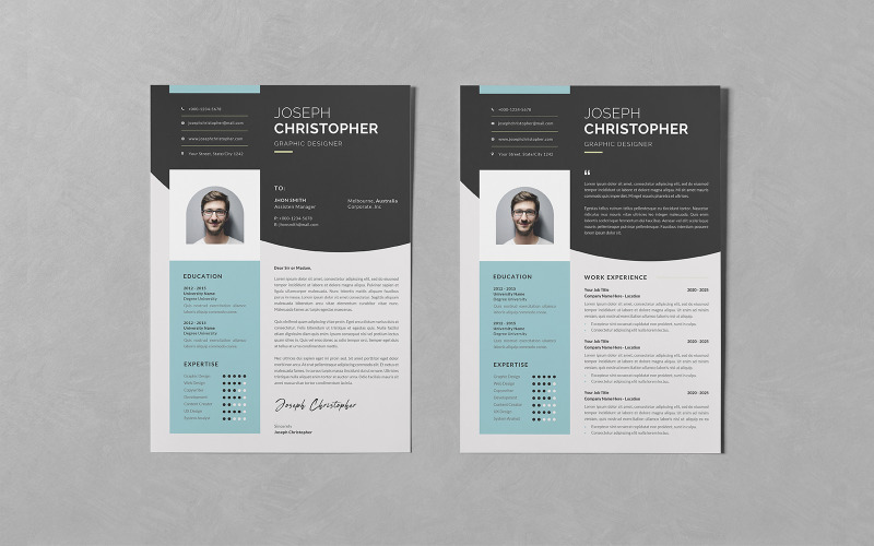 Modèles de conception de CV/CV PSD Vol 148 - TemplateMonster