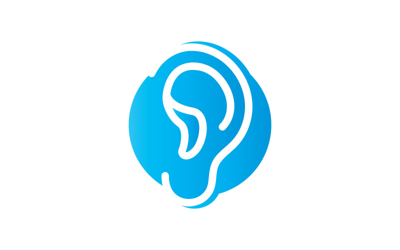 Oreille Logo Template vecteur icône V6 - TemplateMonster