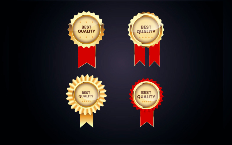 Vector golden badge super sale retro golden badges and labels collection