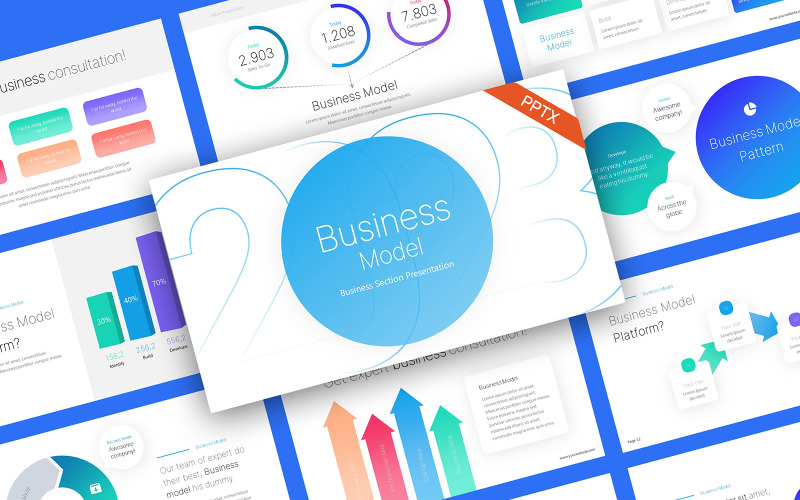 Modèle d'entreprise professionnel Modèle PowerPoint