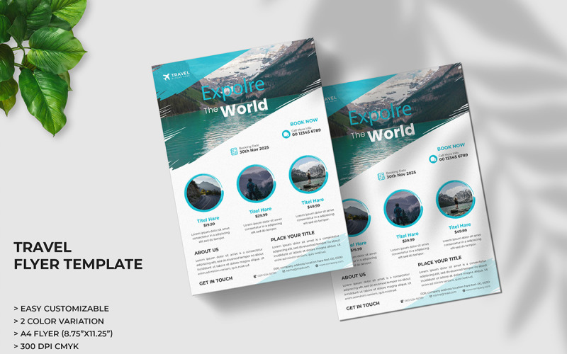 Travel Agency Flyer Template Design #309130 - TemplateMonster