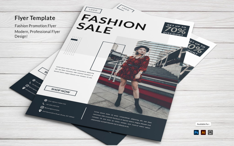 Fashion Promotion Flyer Template #309298 - TemplateMonster