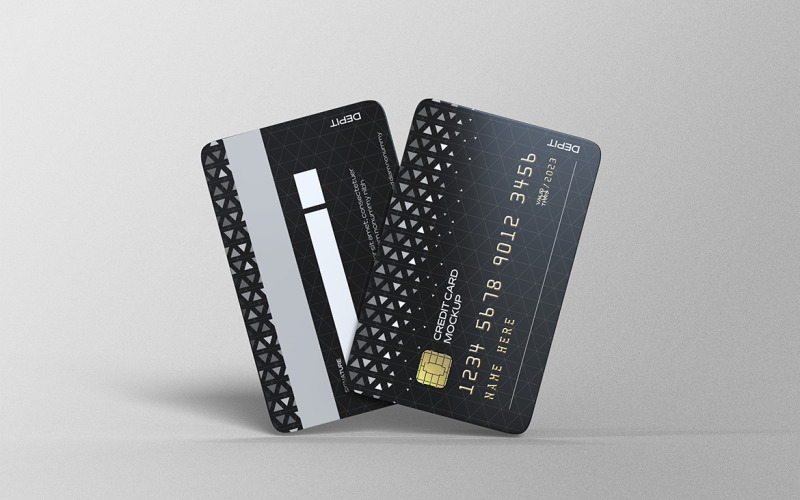 Credit Card or Debit Card Mockup PSD Template Vol 08