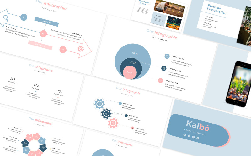 Plantilla de PowerPoint creativa Kalbe - TemplateMonster