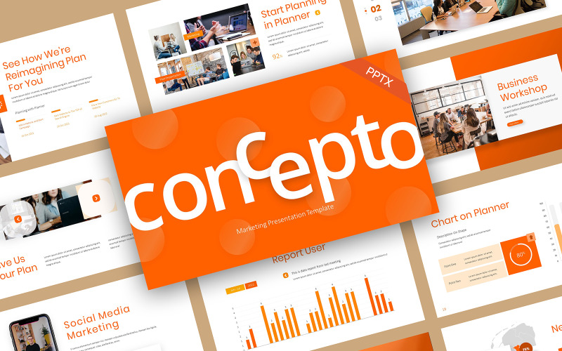 Szablon Concepto Professional Marketing PowerPoint