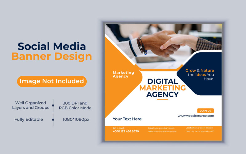 Creative Idea Digital Marketing Agency Template Social Media Post And ...