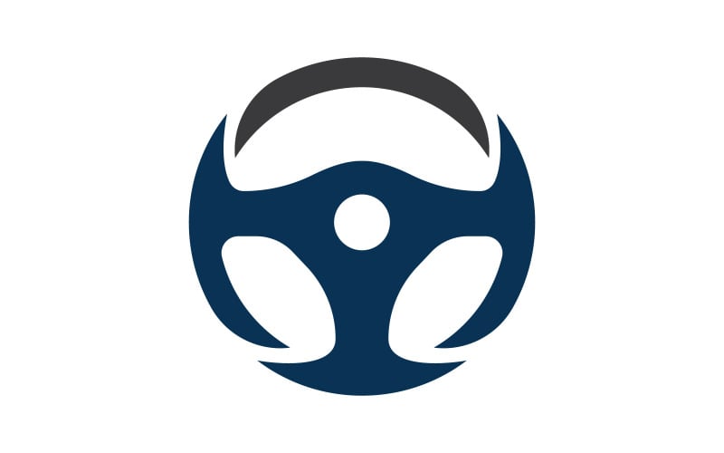 Car steering wheel logo illustration vector V1