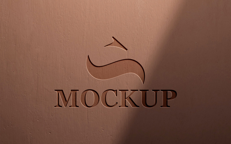 Clean simple logo mockup design template - TemplateMonster