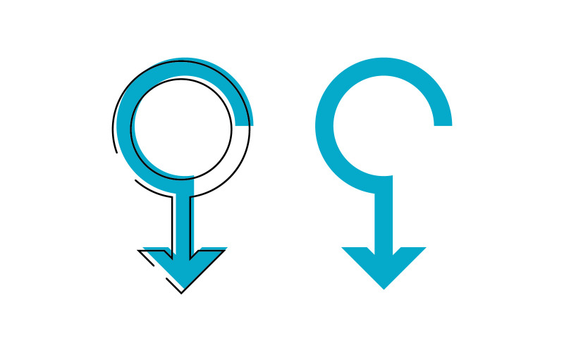 Logotipo do símbolo de gênero de sexo e igualdade entre machos e fêmeas ...