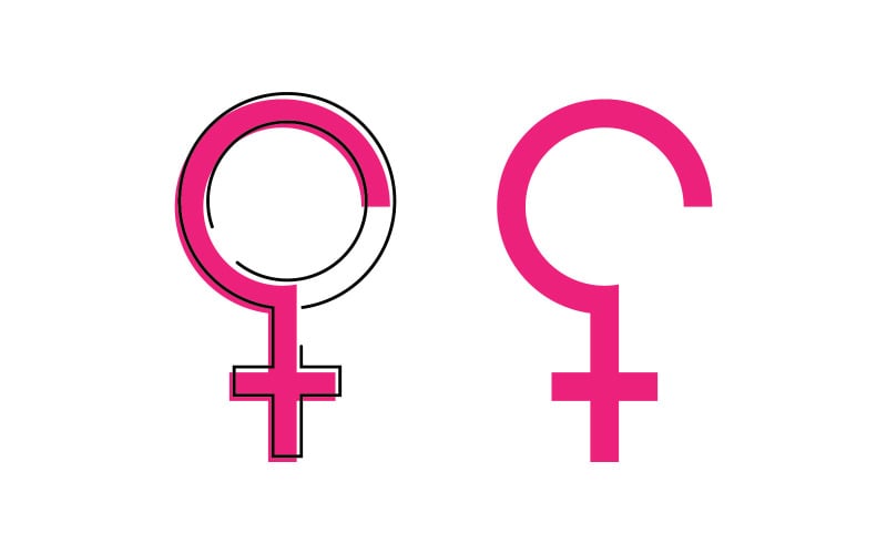 Logotipo Do Símbolo De Gênero De Sexo E Igualdade Entre Machos E Fêmeas