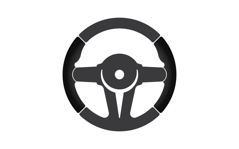 Vetor de ilustração do logotipo do volante do carro V8