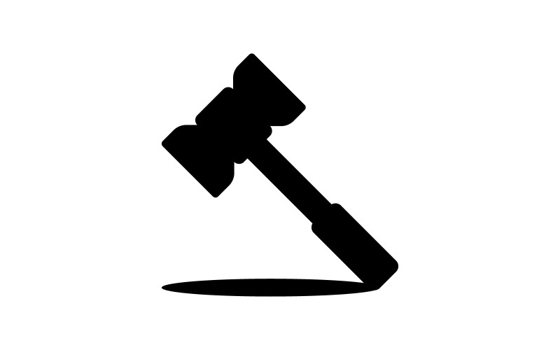 Martillo logotipo vector ilustración diseño V2