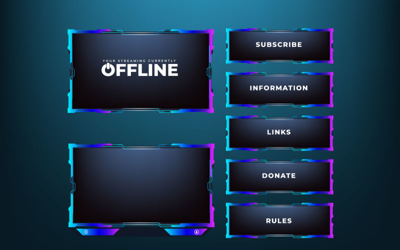 Futuristic overlay screen panel vector - TemplateMonster