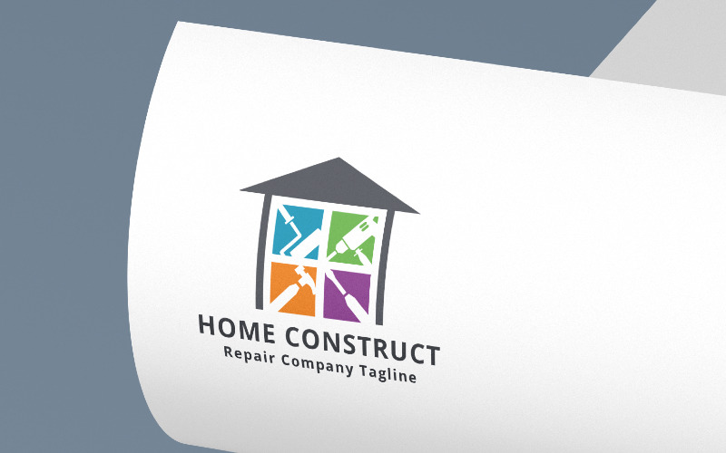 Modèle de logo Home Construct Pro #310025 - TemplateMonster