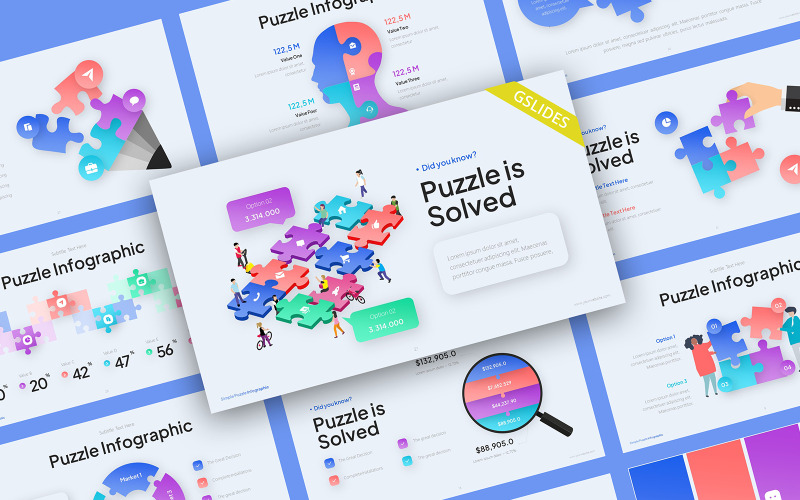 Puzzle Creative Infographic Google Slides Template