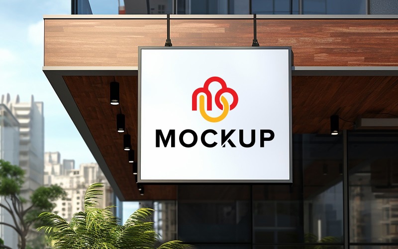 Square Billboard Mockup Design #310065 - TemplateMonster